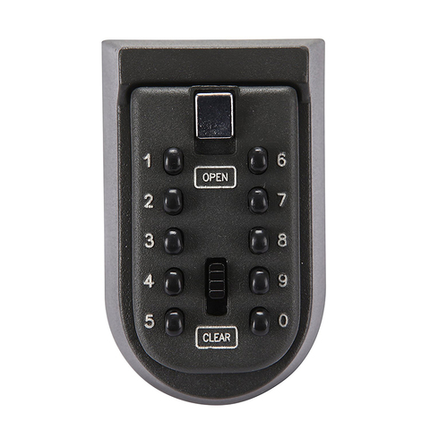 Buy 10-digit Push Button Wall Mount Key Storage Box Combination Lock ...