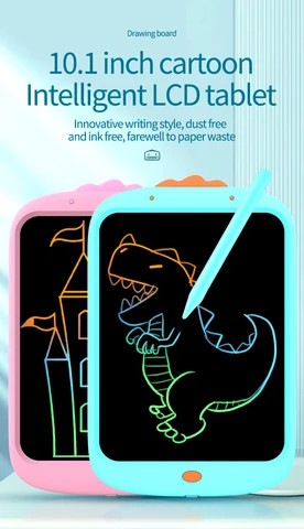 Buy 10 Inch Colorful Cartoon Duck Partial Erase Lcd Writing Tablet ...