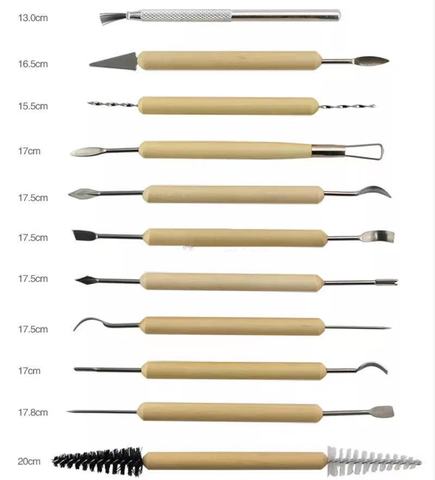 Buy 11pcs Wooden Handle Clay Polymer Clay Diy Clay Tools from Zhejiang ...