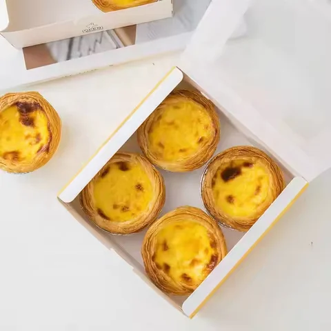 Buy 2 3 4 Holes Nice Price Custom Dessert Bakery Egg Tarts Box Egg Tart ...