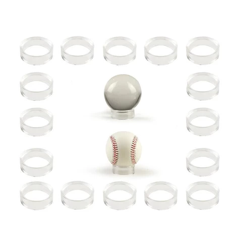 Buy 3 Sizes Acrylic Balls Case Mineral Display Holder Clear Acrylic ...