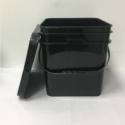 Buy 5 Gallon 20l 30l Black Square Bucket Plastic Pail Barrel from ...