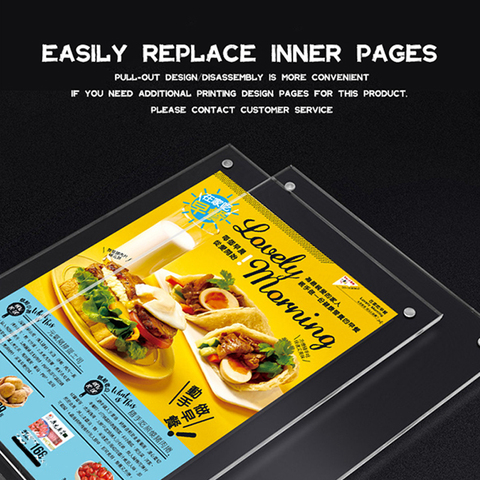 Buy A4 A5 A6 Acrylic Poster Table Restaurant Menu Holder Tabletop ...