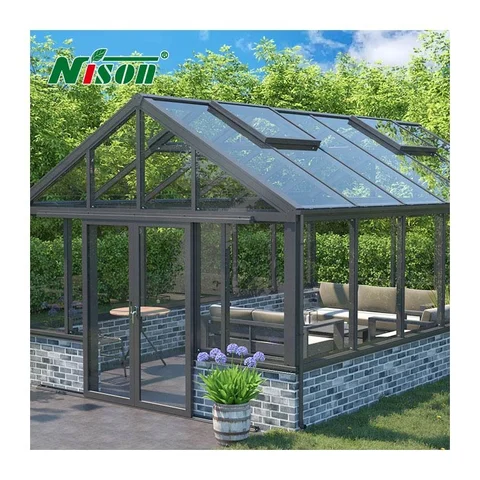 Buy Aluminum Modular Prefabricated House Double Tempered Glass House ...