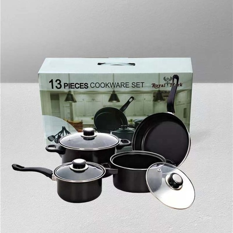 Buy Amazon Non-stick Cookware Set Pots Pans And Utensils - 13-piece ...