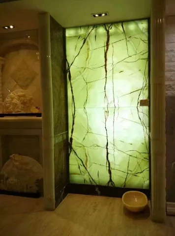 Buy Backlit Polished Green Jade Onyx Marble Stone Slabs For Villa ...