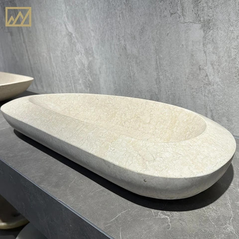 Buy Beige Marble Washbasin Marble Wash Basin Vanity Sinks Stone Wash ...