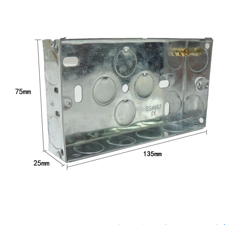 Buy Bs4662 Gi Box 3"x3" Single Gang Metal Electrical Switch And Socket ...