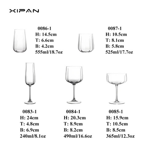 Buy Custom 230ml Colorful Vertical Pattern Champagne Red Wine Glass ...