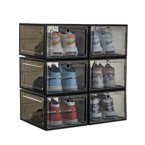 Buy Custom Logo 6-pack Premium Clear Foldable Drop Front Stackable ...