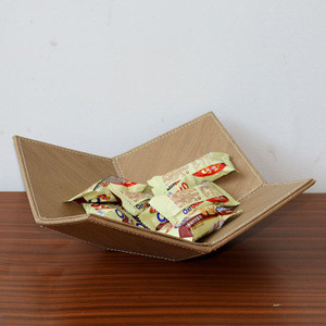 Buy Custom Modern Irregular Shape Leather Candy Tray With Popular Color ...