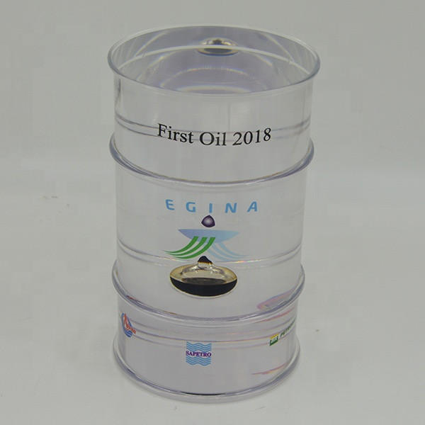 Buy Customized Acrylic Resin Barrel Embedment Oil Drop Inside Clear ...