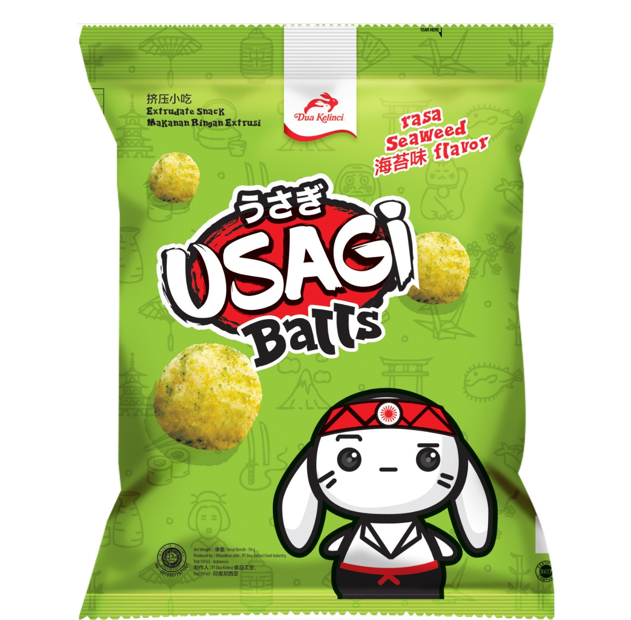 Buy Dua Kelinci - Usagi- Puff Balls Snack Seaweed Flavor Snack ...