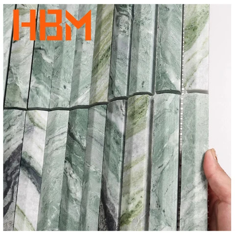 Buy Emerald Green Three-dimensional Triangular Natural Stone Mosaic ...