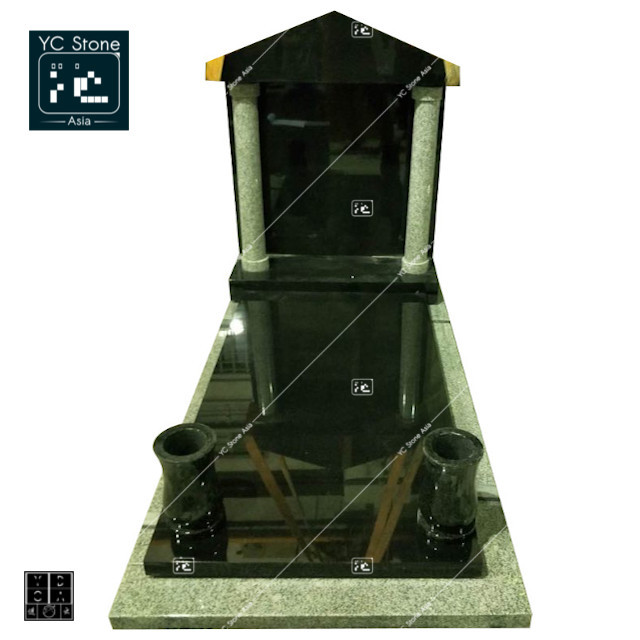 Buy European Polished Black Granite Monument And Tombstone Granite ...