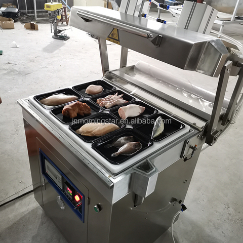 Buy Fresh Meat Shrimp Seafood Vacuum Skin Packing Machine Tray Sealer ...