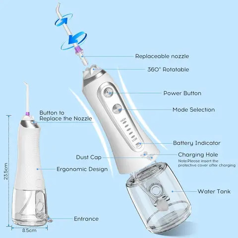 Buy H2ofloss Handheld Portable Water Flosser 5 Modes Oral Care ...