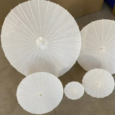 Buy Handmade Oiled Paper Parasol Silk Cloth Umbrella Rainproof Japanese ...