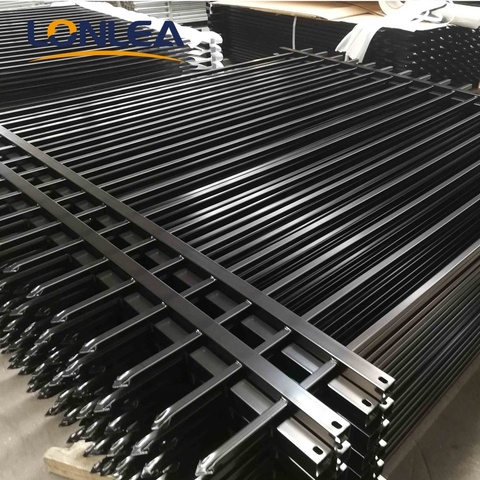 Buy High Strength Regular 2.1m Wrought Iron Fence Spear Top Steel Fence ...