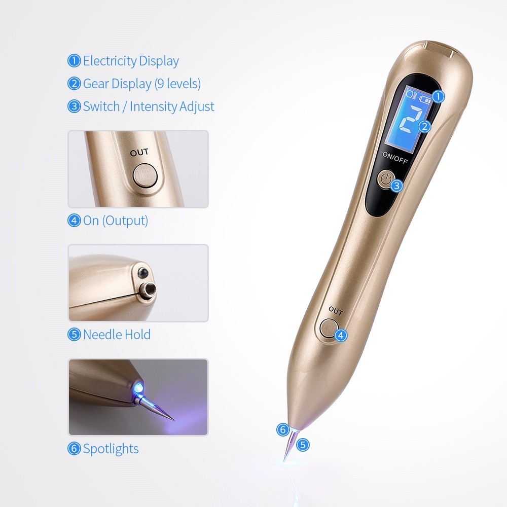 Buy Laser Plasma Pen Skin Tag Tattoo Removal Device Tool Dark Spot Skin ...