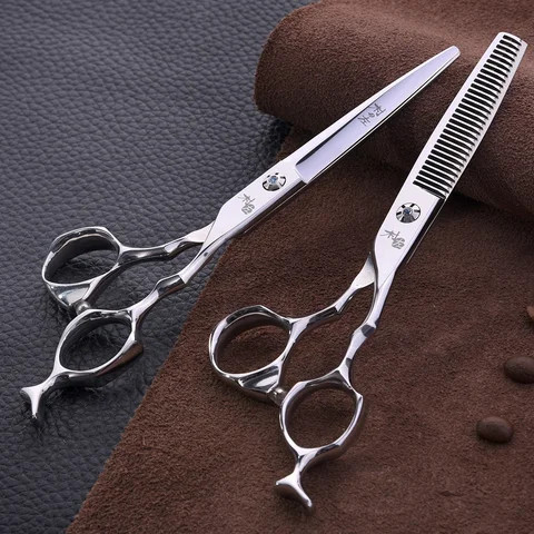 Buy New Black Red Stainless Steel Professional Hair Scissors Barber ...