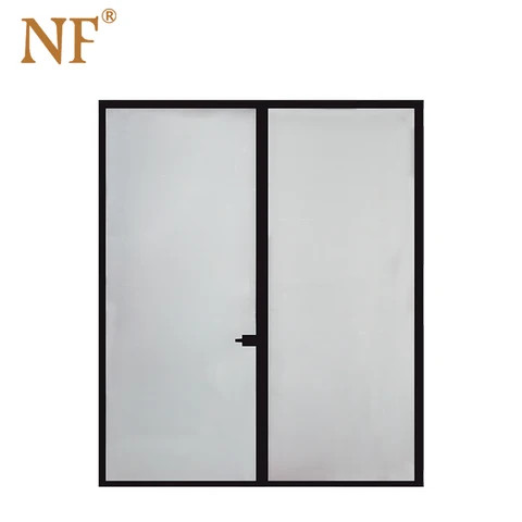 Buy Nf Aluminum Alloy Frame Hinged Doors Tempered Glass Casement Door ...