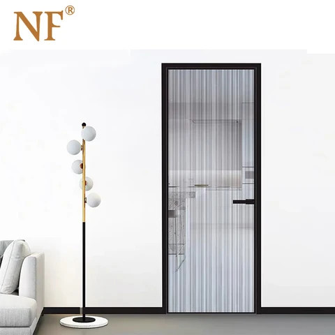 Buy Nf Aluminum Alloy Frame Hinged Doors Tempered Glass Casement Door ...