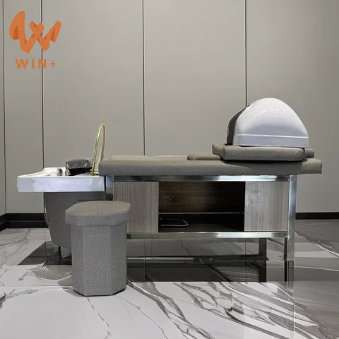 Buy Professional Wooden Therapy Luxury Head Spa Thai Shampoo Bed ...