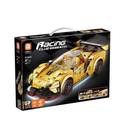 Buy Pull Back Racing Car With Light And Sound Technique Micro Bricks ...