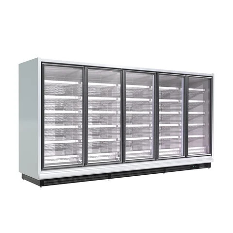 Buy Remote Supermarket Ice Cream 5 Glass Door Display Freezer Vertical ...