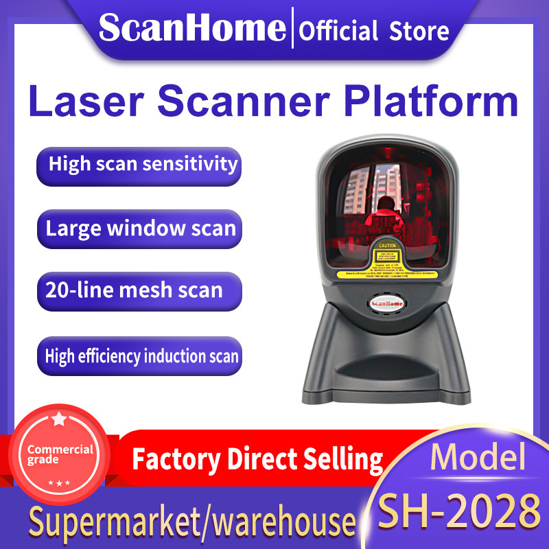 Buy Scanhome Sh-2028 Pos Usb Supermarket Omnidirectional Laser Barcode ...