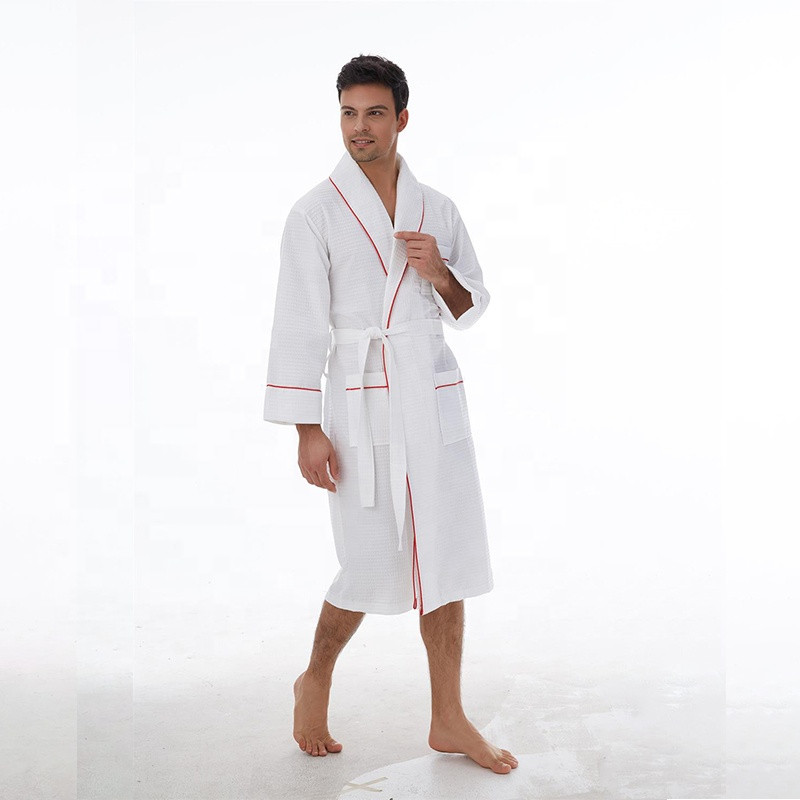 Buy Sheraton Hotel Luxury Cotton White Waffle Mens Bath Robes from ...