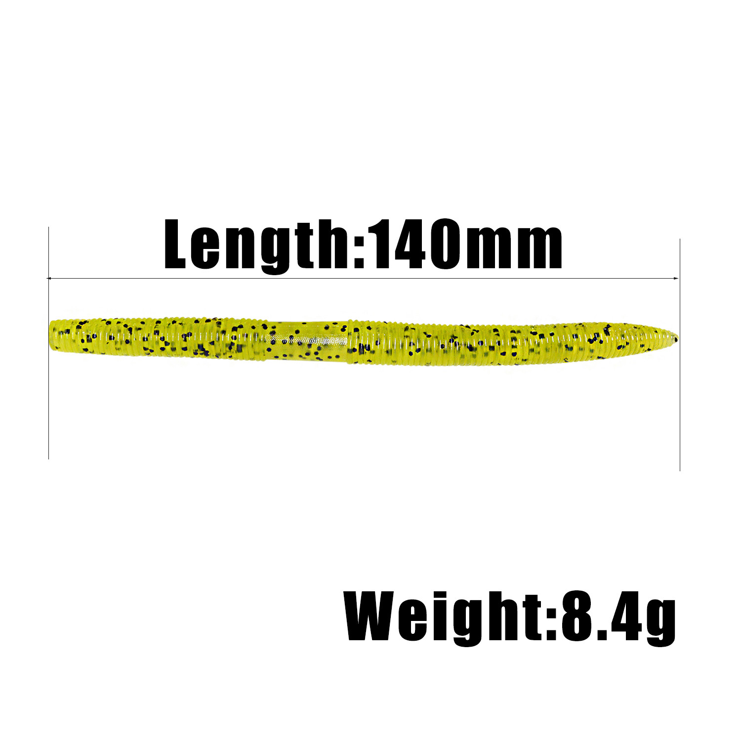 Buy Straight Tail Soft Worm 8.4g 140mm Wacky Fishing Maggot Plastic ...
