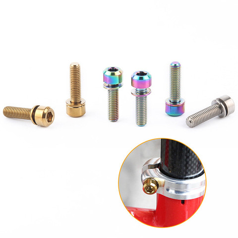 Buy Ti Screw M6 Column Head Washer Crank Lock Hexagon Socket Titanium ...