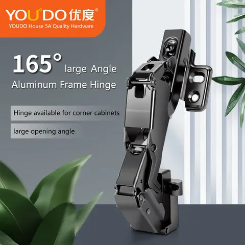Buy Youdo Aluminum Frame Soft Close Cabinet Hinge Fixed Hydraulic Hinge ...