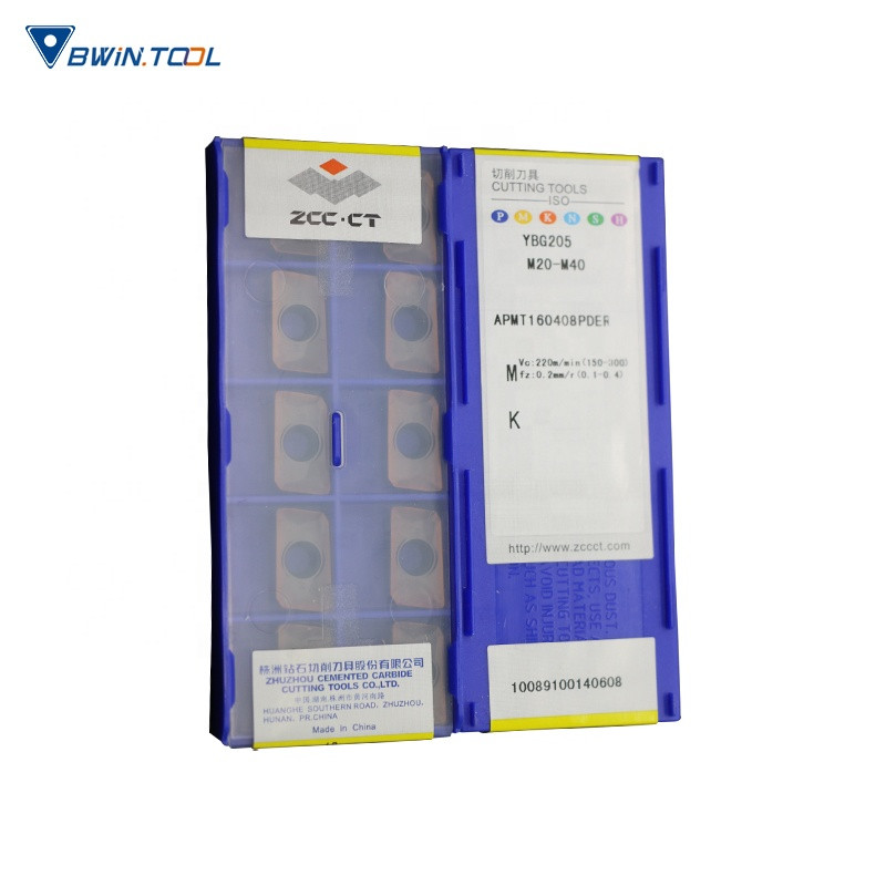 Buy Zcc-ct Hard Alloy Cutting Inserts Apmt160408pder Ybg205 Carbide ...