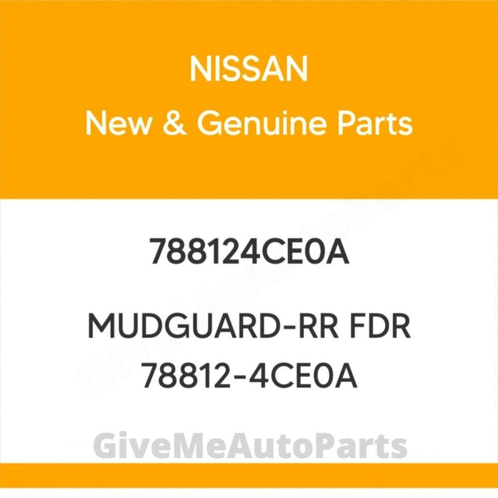 Buy 788124ce0a Genuine Nissan Mudguard-rr Fdr 78812-4ce0a from ...