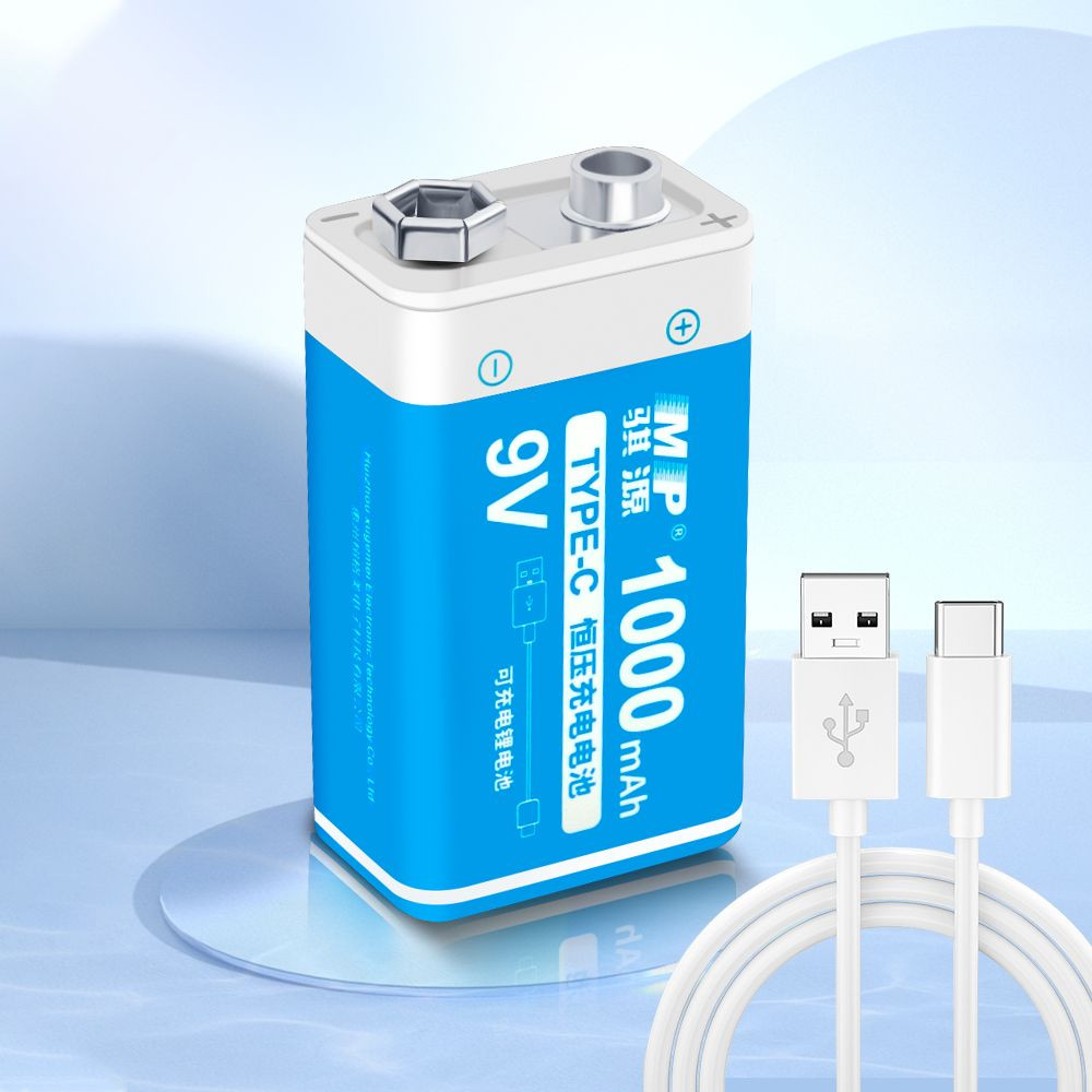 Buy Mp 1000mah Type-c Usb 9v Rechargeable Battery 6f22 9v Li-ion ...
