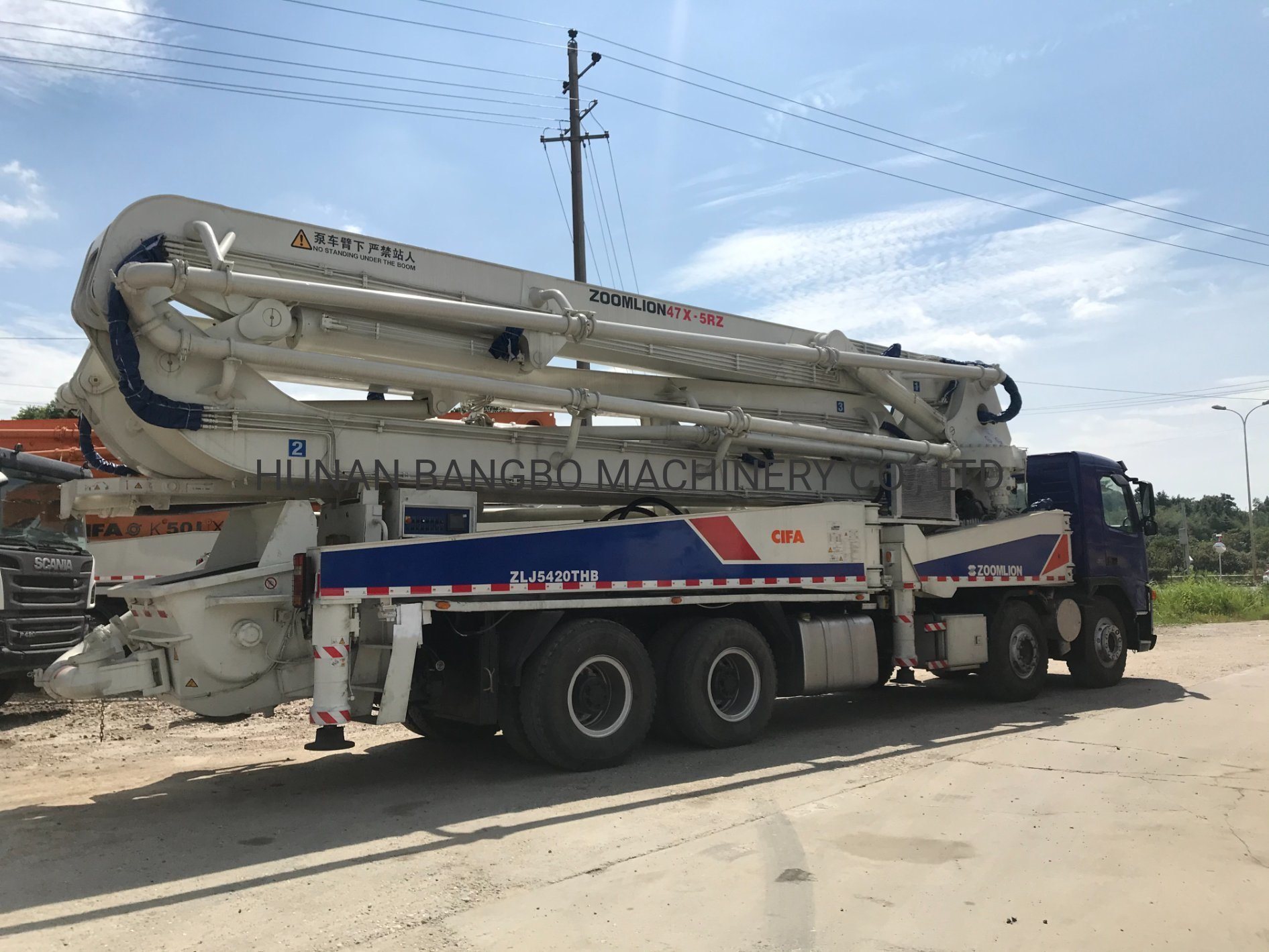 Buy 110 Cubic Concrete Boom Truck Volvo Chassis 47m Used Zoomlion ...