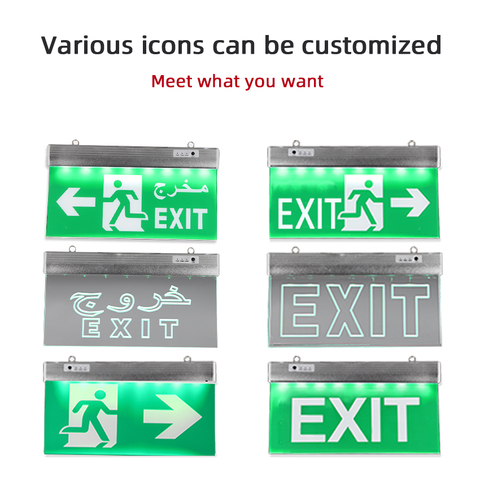 Buy 2021 Aluminum Plastic Exit Sign Low Price High Quality Emergency ...