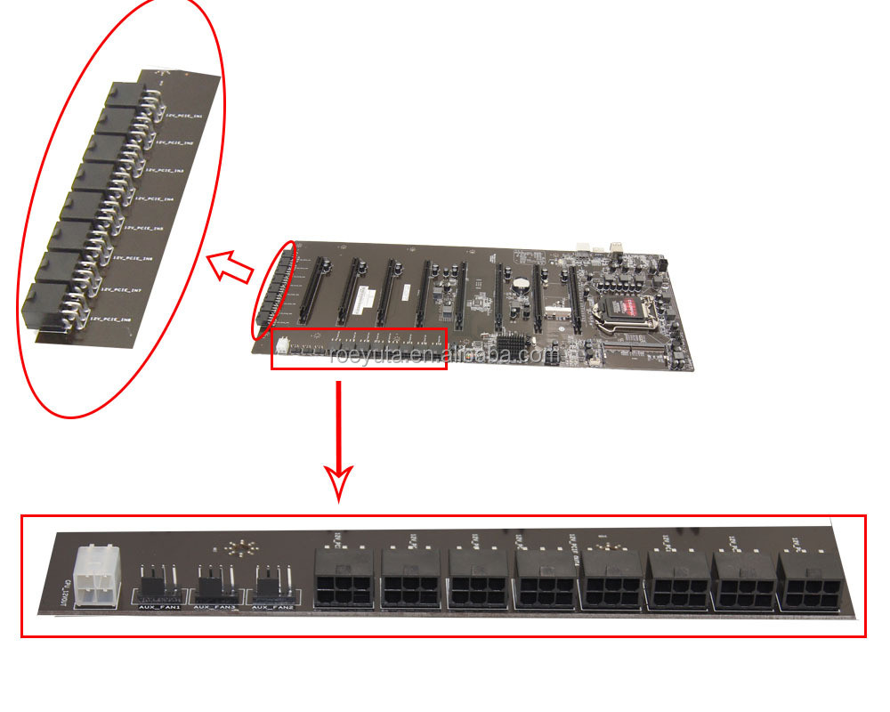Buy 8gpu Mining Motherboard from Shenzhen Roeyuta Electronics Co., Ltd ...