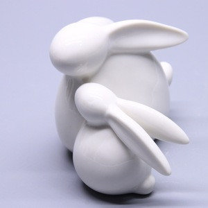 Buy Ceramic Home White Rabbit Figurines Decoration from Fujian Dehua ...