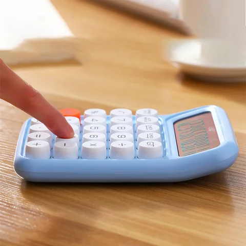 Buy Colorful Lookup Calculator Large Lcd 12 Digit Mini Cute Mechanical ...