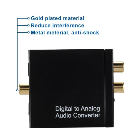 Buy Dac Digital Spdif Optical To Analog L/r Rca Converter Toslink ...