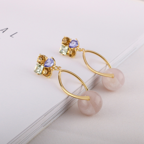 Buy Fashion Design Metal Tear Drop Shape Gemstone Pendant Round Square ...