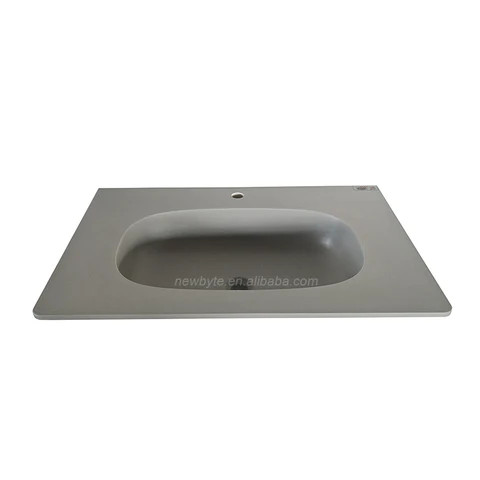 Buy Grey Artificial Stone Resin Bathroom Cabinet Vanity Hand Wash Basin ...