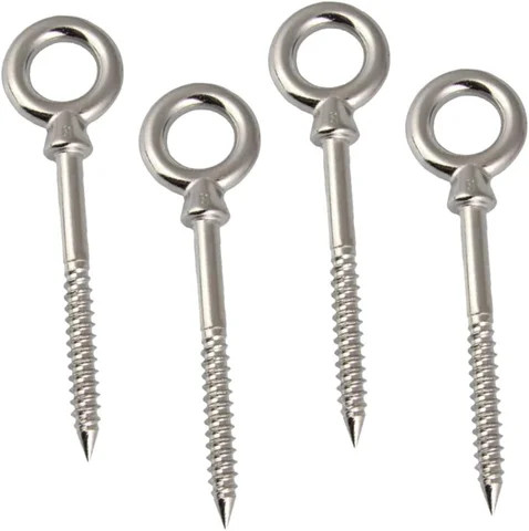 Buy Heavy Duty Stainless Steel Eye Hooks Screw-in Lifting Eye Bolt For ...