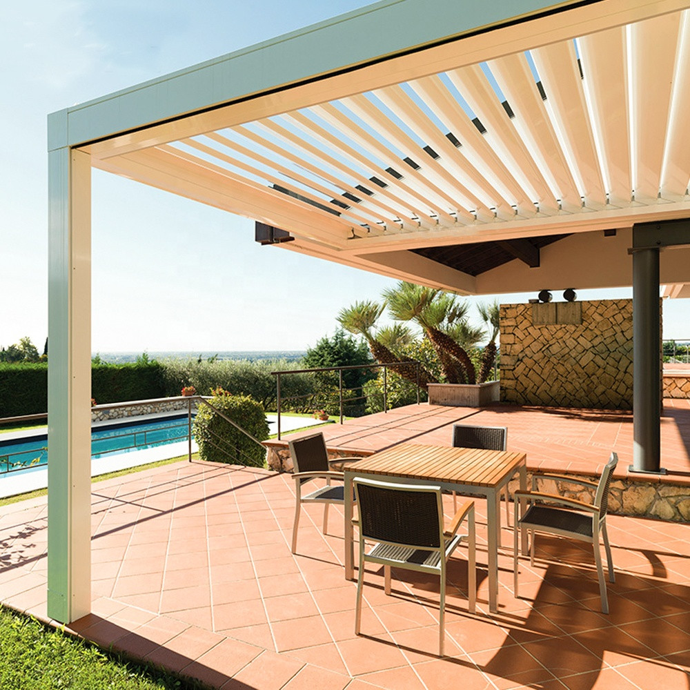 Buy Hot Sale Outdoor Electronic Gazebo Bioclimatic Aluminum Remote ...