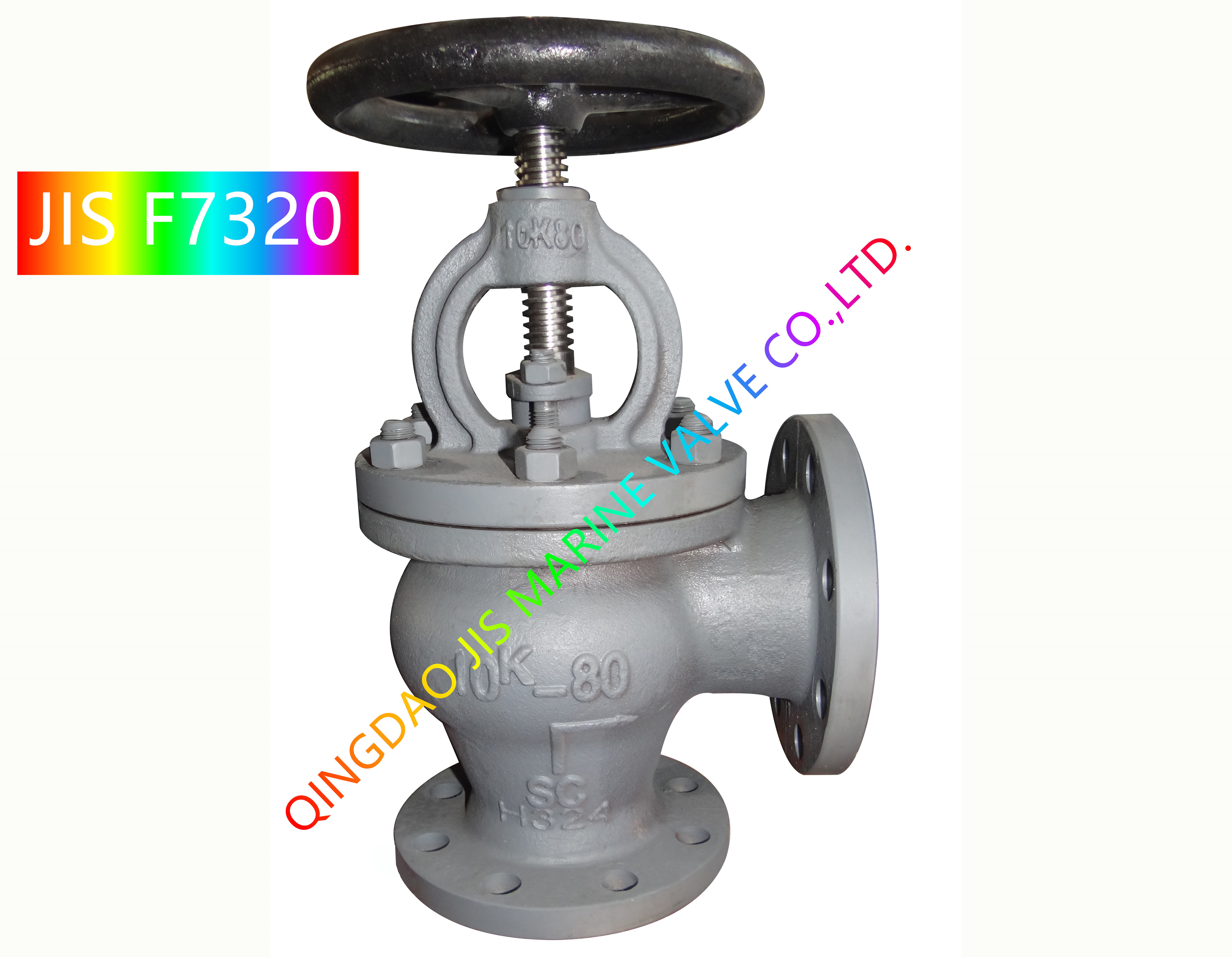 Buy Jis F7320 10k Marine Cast Steel Angle Globe Valve Stop Valve from ...