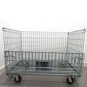Buy Metal Foldable Scrap Wire Mesh Recycle Storage Cage Pallet from ...
